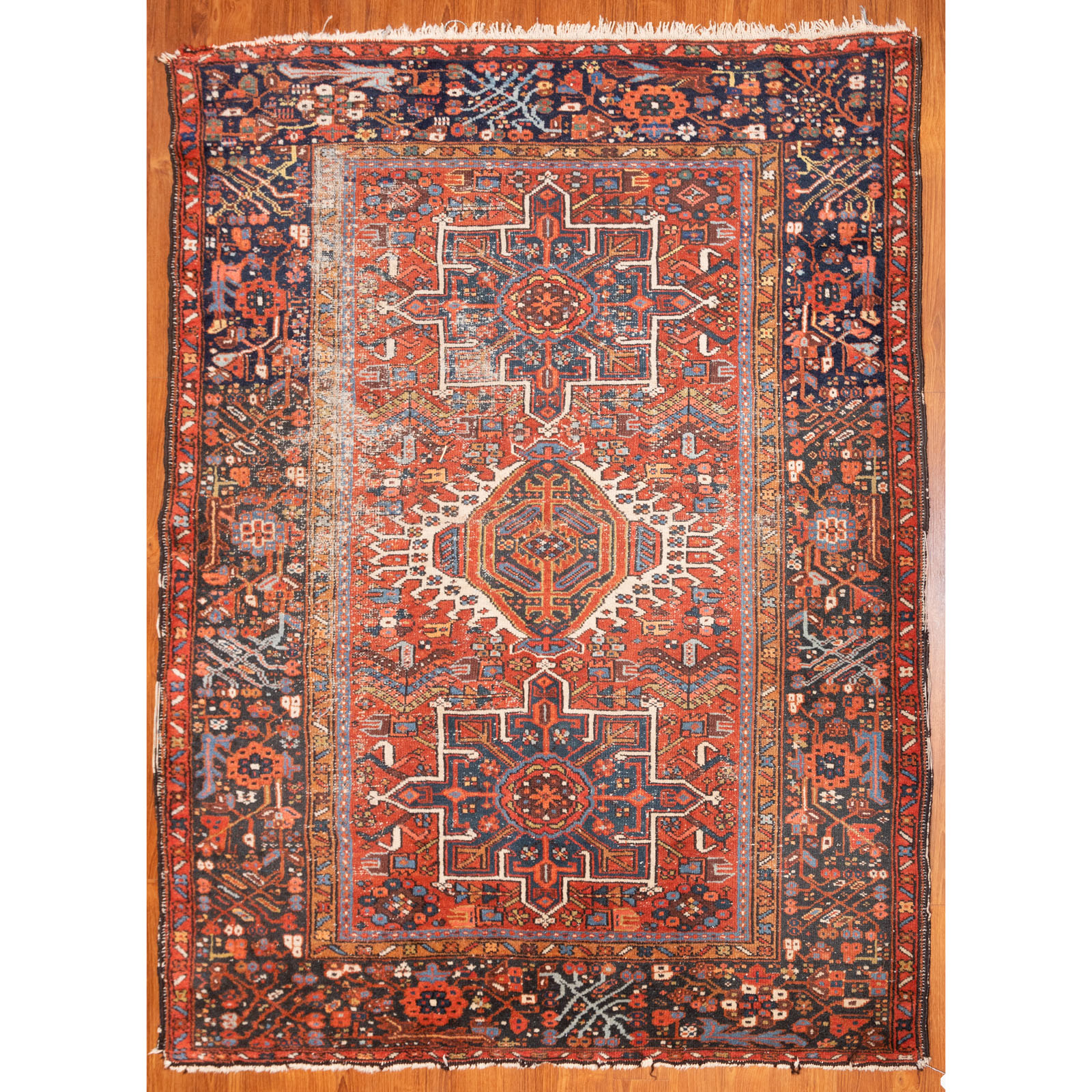Price guide for ANTIQUE KARAJA RUG, PERSIA, 4.8 X